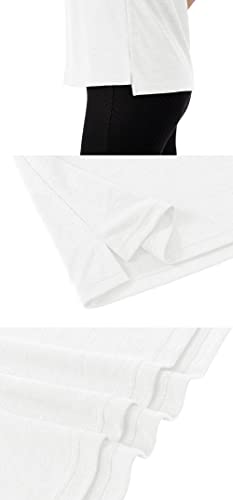 YSENTO Women's Golf Clothes Apparel Shirts Outfits Sleeveless 1/4 Zip Collarless Dry Fit UPF 50+ Tennis Polo Tank Tops White Size L