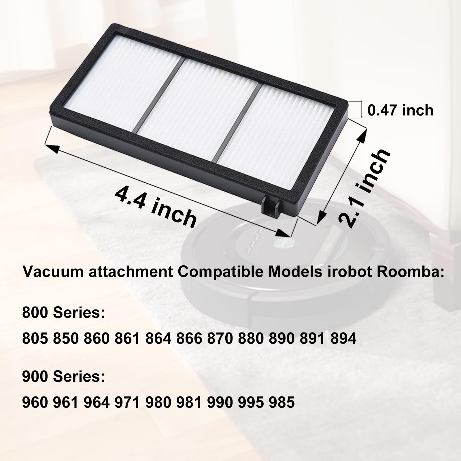 800 900 Series Filter Replacement for iRobot Roomba 805 860 870 871 880 890 960 980 Vacuum Cleaner Parts Accessory