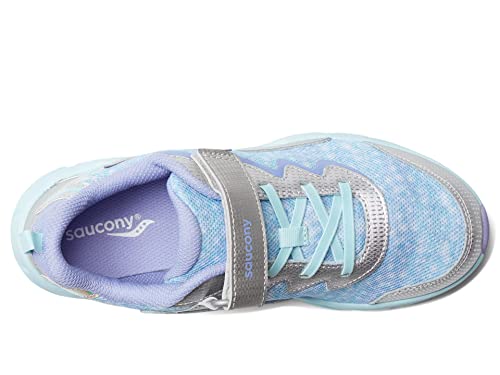 Saucony Flash Alternative Closure 3.0 Sneaker, Silver/Purple, 2 Wide US Unisex Little_Kid