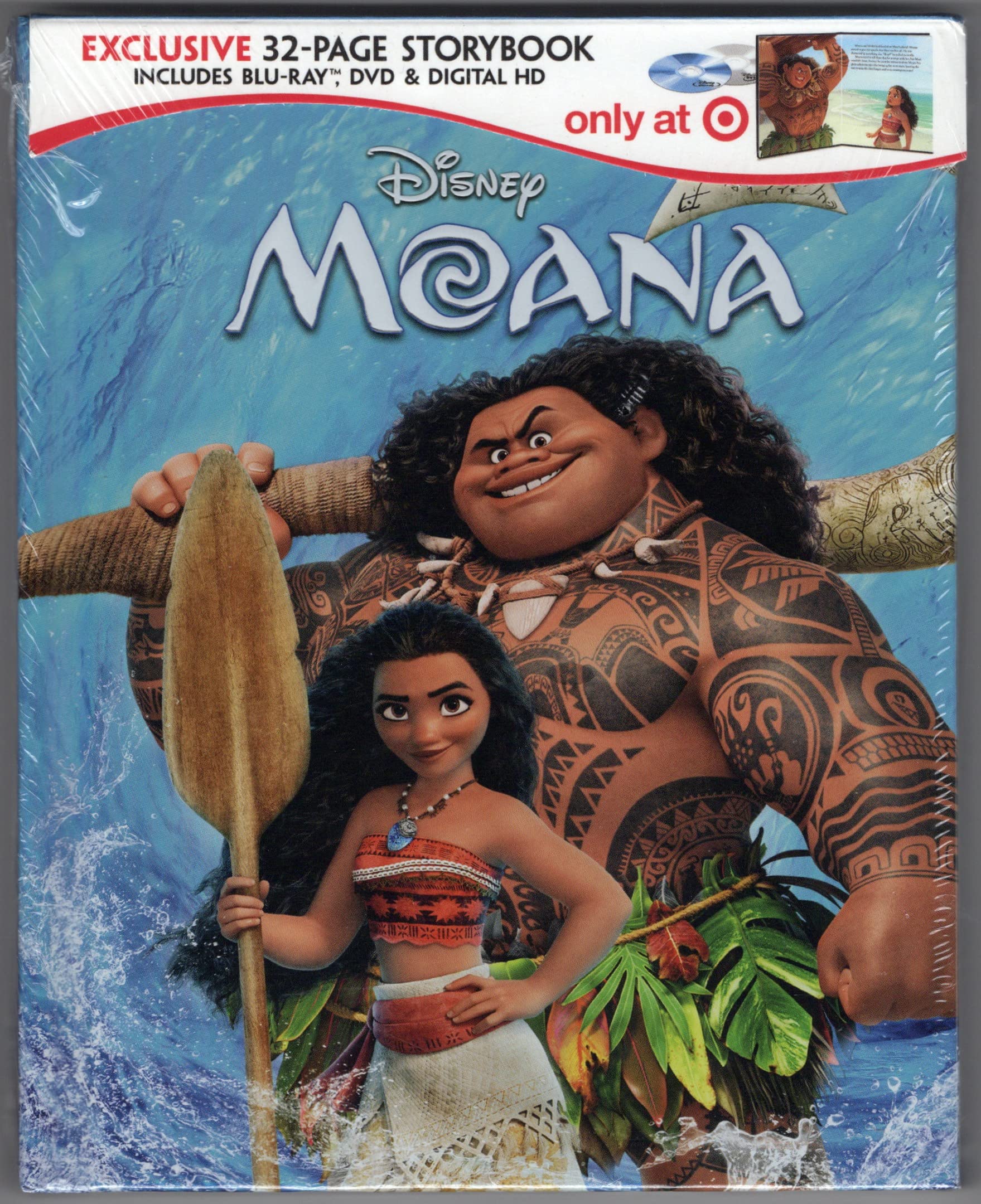 Disney Moana - Exclusive 32-Page Storybook (Blu-ray + DVD + Digital HD)