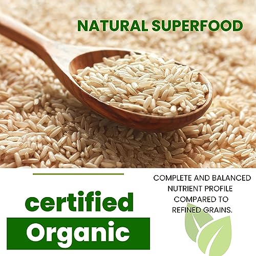 Organic Jasmine Brown Rice from Thailand - Thai Whole Grain Vegan Natural Healthy Superfood Gluten-free - 2 LB