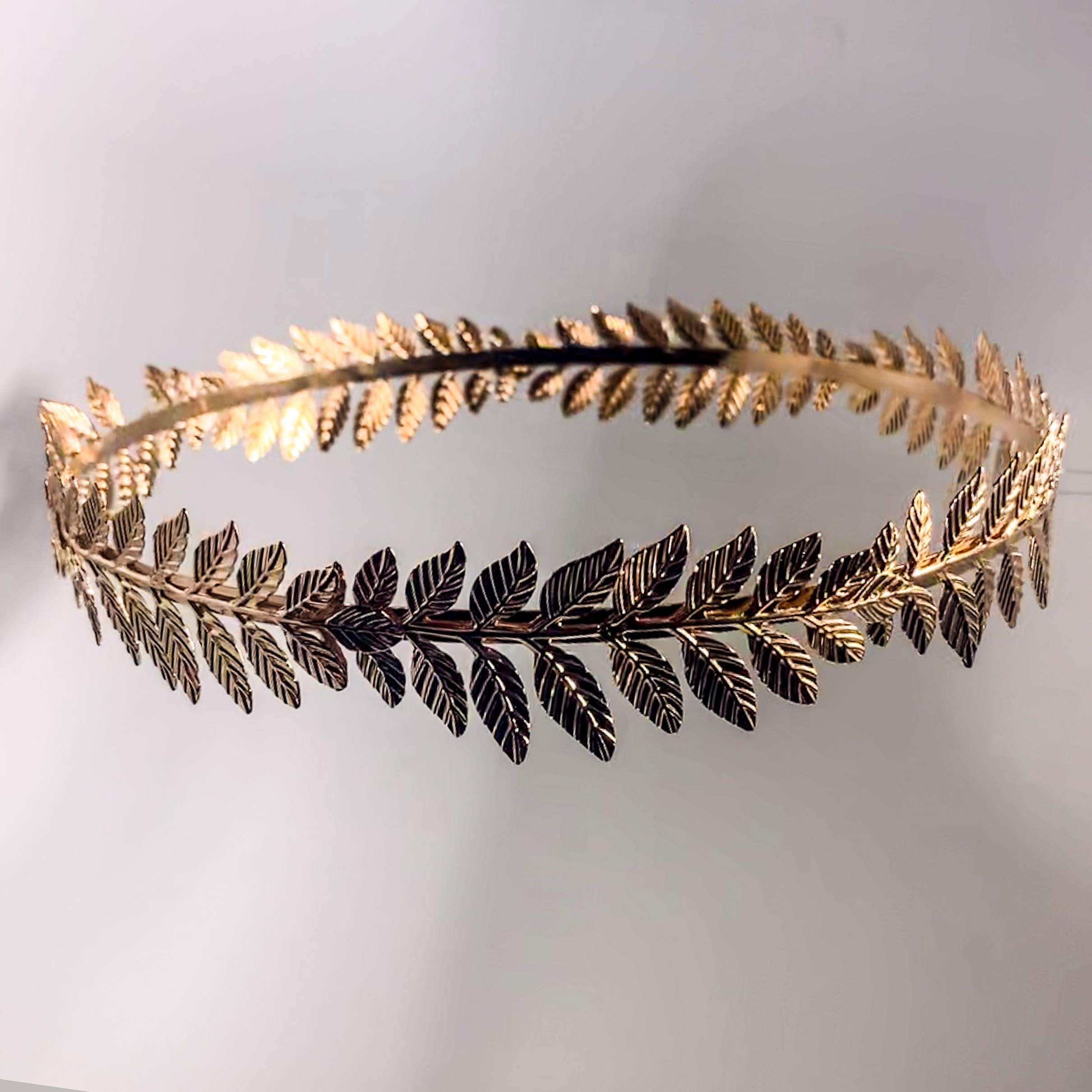 EAWIN Roman Emperor Crown Laurel Wreath Gold Leaf Headband Toga Costume Accessory Caesar Circlet Wedding Headpiece