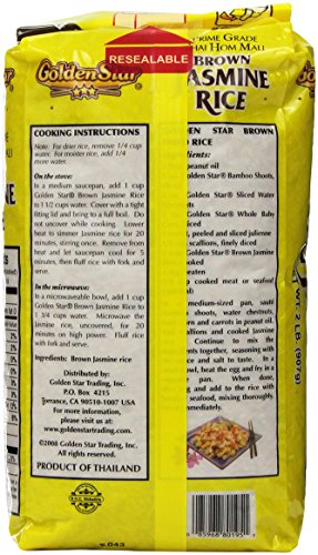 Golden Star Brown Jasmine Rice, 2 lbs