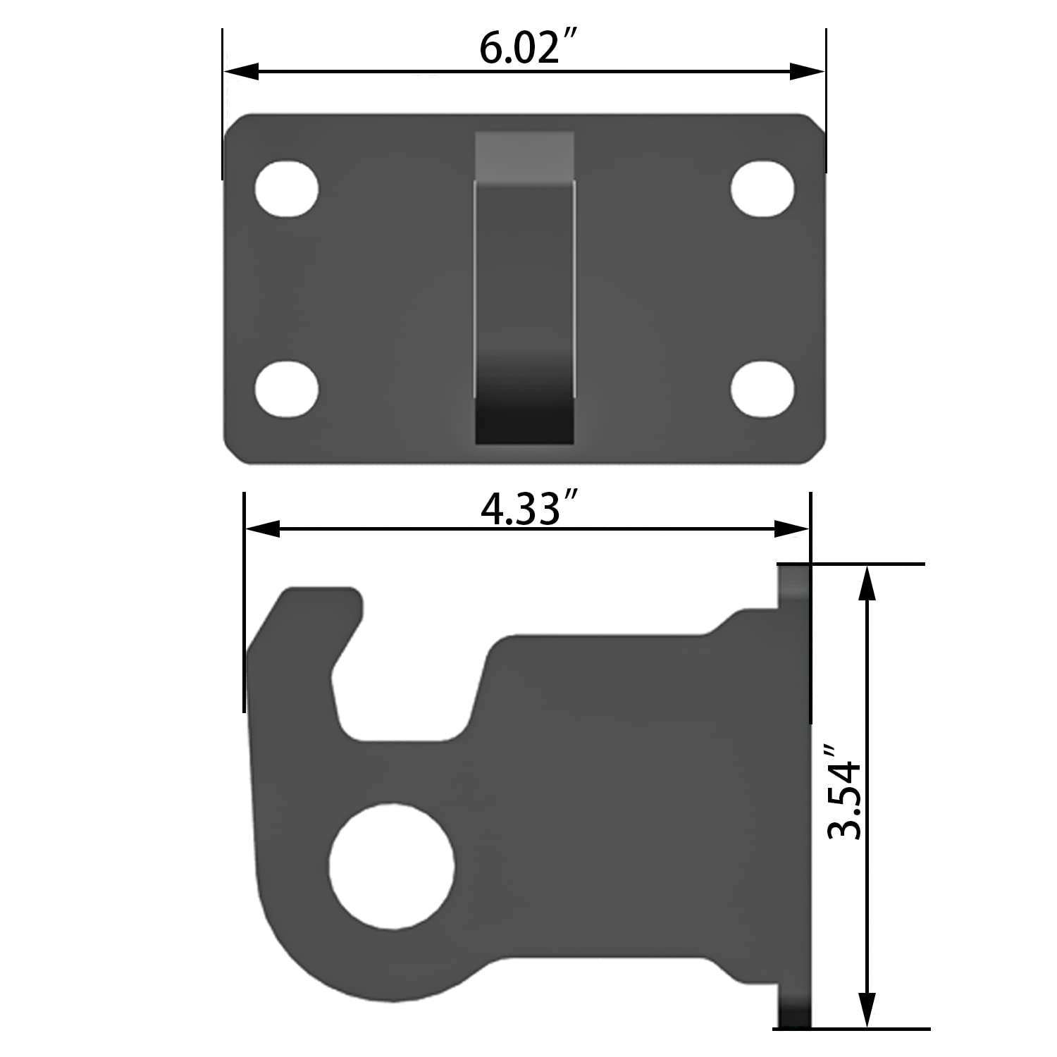 TIOYAR RAM Front Tow Hook Mount Bracket and D-Ring Compatible with 2010-2020 RAM 2500/3500/4500 D-Ring Shackle Bracket, Demon Hook Bracket Replacement