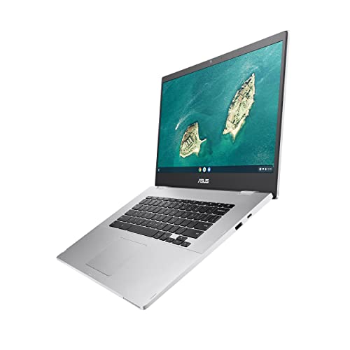 ASUS Chromebook CX1, 15.6" Full HD NanoEdge Display, Intel Celeron N3350 Processor, 64GB eMMC Storage, 8GB RAM, Chrome OS, Transparent Silver, CX1500CNA-AS84F