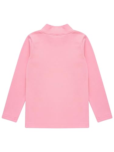 Xnihocha Kids Boys Girls Turtleneck Long Sleeve T-Shirt Thermal Underwear Tops Tee Undershirt Pink 9-10 Years