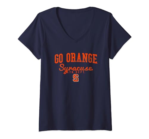Syracuse Orange Vintage Energy Navy V-Neck T-Shirt