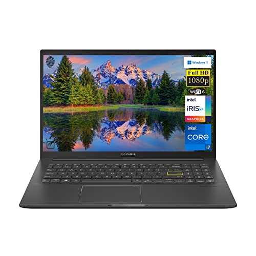 2022 Newest ASUS VivoBook 15 Laptop, 15.6" FHD OLED Display, Intel Core i7-1165G7, 16GB RAM, 1TB PCIe SSD, HDMI, WiFi 6, Backlit Keyboard, Fingerprint Reader, Windows 11 Home, Indie Black