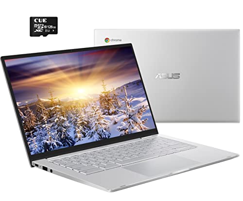 ASUS 2023 Newest Chromebook 14 Inch Thin Light Student Laptop, Intel Core M3-8100Y(Up to 3.4GHz), 8GB RAM, 192GB Storage, Backlit Keyboard, WiFi6, Webcam, Zoom Meeting, Chrome OS, Silver…