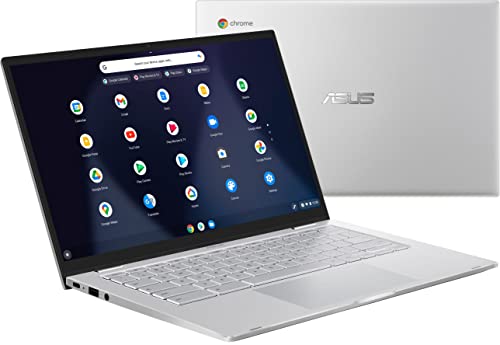 ASUS 2023 Newest Chromebook 14 Inch Thin Light Student Laptop, Intel Core M3-8100Y(Up to 3.4GHz), 8GB RAM, 192GB Storage, Backlit Keyboard, WiFi6, Webcam, Zoom Meeting, Chrome OS, Silver…