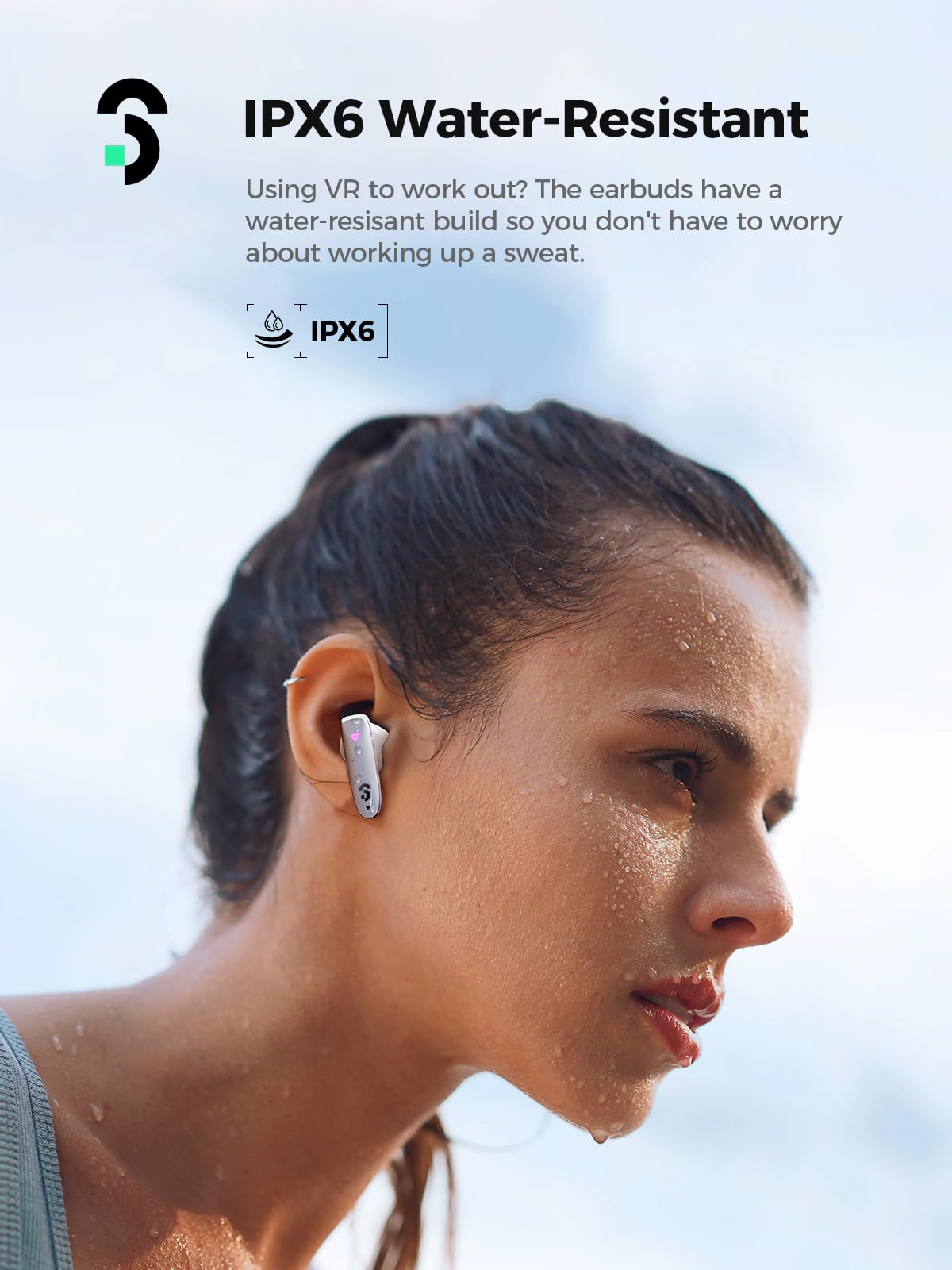 SOOMFON VR Wireless Gaming Earbuds 16ms Low Latency, Dual Connection, 2.4GHz Wireless, USB-C Dongle Included - Compatible with Quest 2, Quest Pro, PS5, PS4, Steam Deck, PC, Switch
