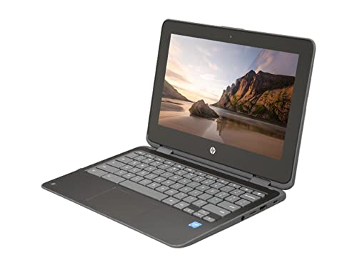 HP Chromebook 11 x 360 2-IN-1 11.6 inches (1366x768) TOUCHSCREEN, Celeron Dual-Core N3350, 32GB SSD, 4GB, Bluetooth, Webcam Chrome OS (GRAY) (Renewed)
