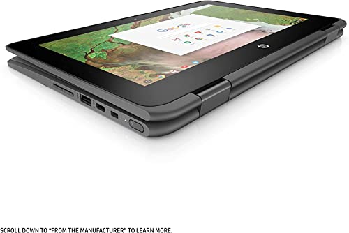 HP Chromebook 11 x 360 2-IN-1 11.6 inches (1366x768) TOUCHSCREEN, Celeron Dual-Core N3350, 32GB SSD, 4GB, Bluetooth, Webcam Chrome OS (GRAY) (Renewed)