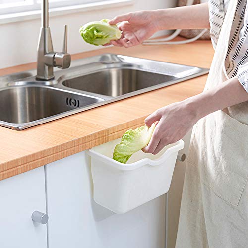 ekqw015l ekqw015l Kitchen Cabinet Door Hanging Rubbish Trash Bin Can Sundries Storage Container Rice White