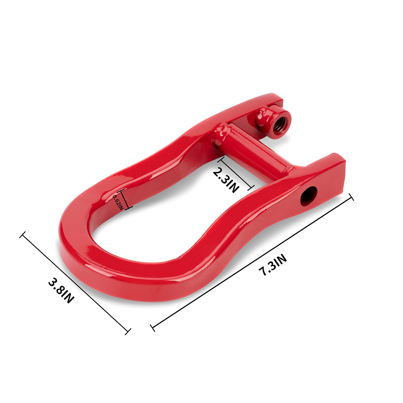 WEILEITE Front Bumper Tow Hook Shackles Chevy Silverado GMC Sierra 1500 2007-2018 Silverado 1500 LD 2019 Sierra 1500 Limited 2019 Replace 84192871(2Pcs,Red)
