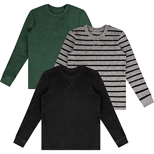 Brix Boys' Long Sleeve Thermal - Waffle Shirts 3-pk Fashion Boys. 10