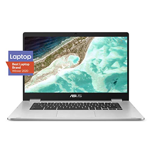 ASUS Chromebook C523 15.6" HD NanoEdge-Display-with 180 Degree-Hinge Intel Dual Core Celeron N3350-Processor, 4GB-RAM, 16GB eMMC, Silver Color, C523NA-DH46