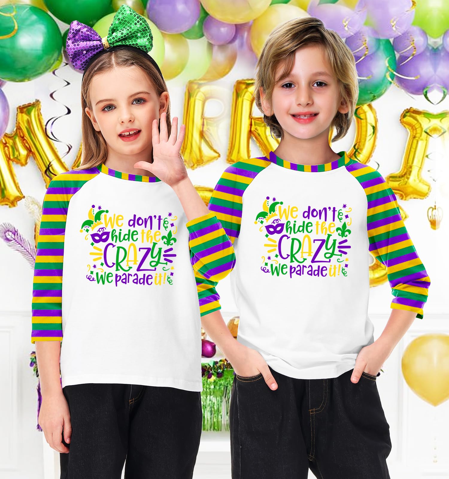 Boys Thanksgiving Shirts Girl's Raglan Sleeve Thankful Grateful Blessed Shirt Color Block Tee 11-12 Years