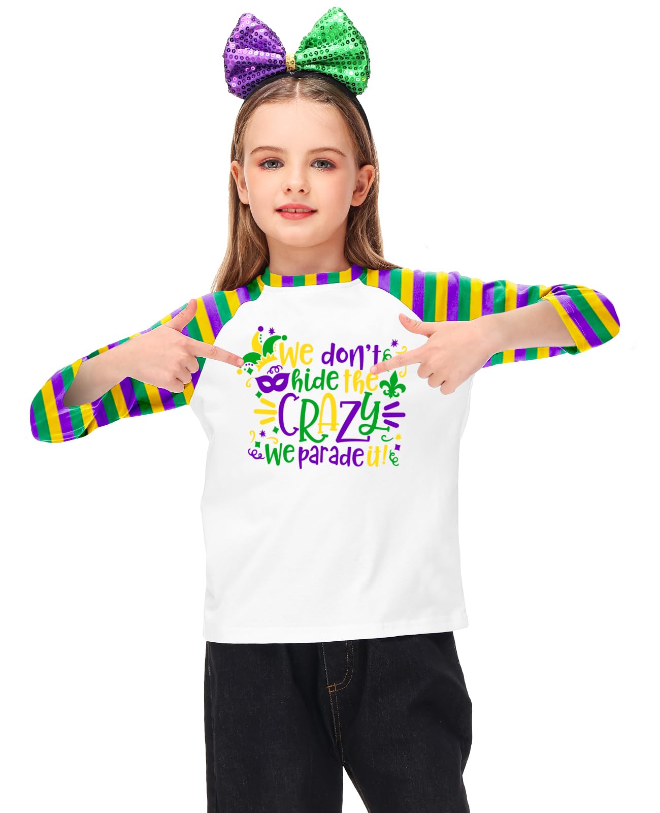 Boys Thanksgiving Shirts Girl's Raglan Sleeve Thankful Grateful Blessed Shirt Color Block Tee 11-12 Years