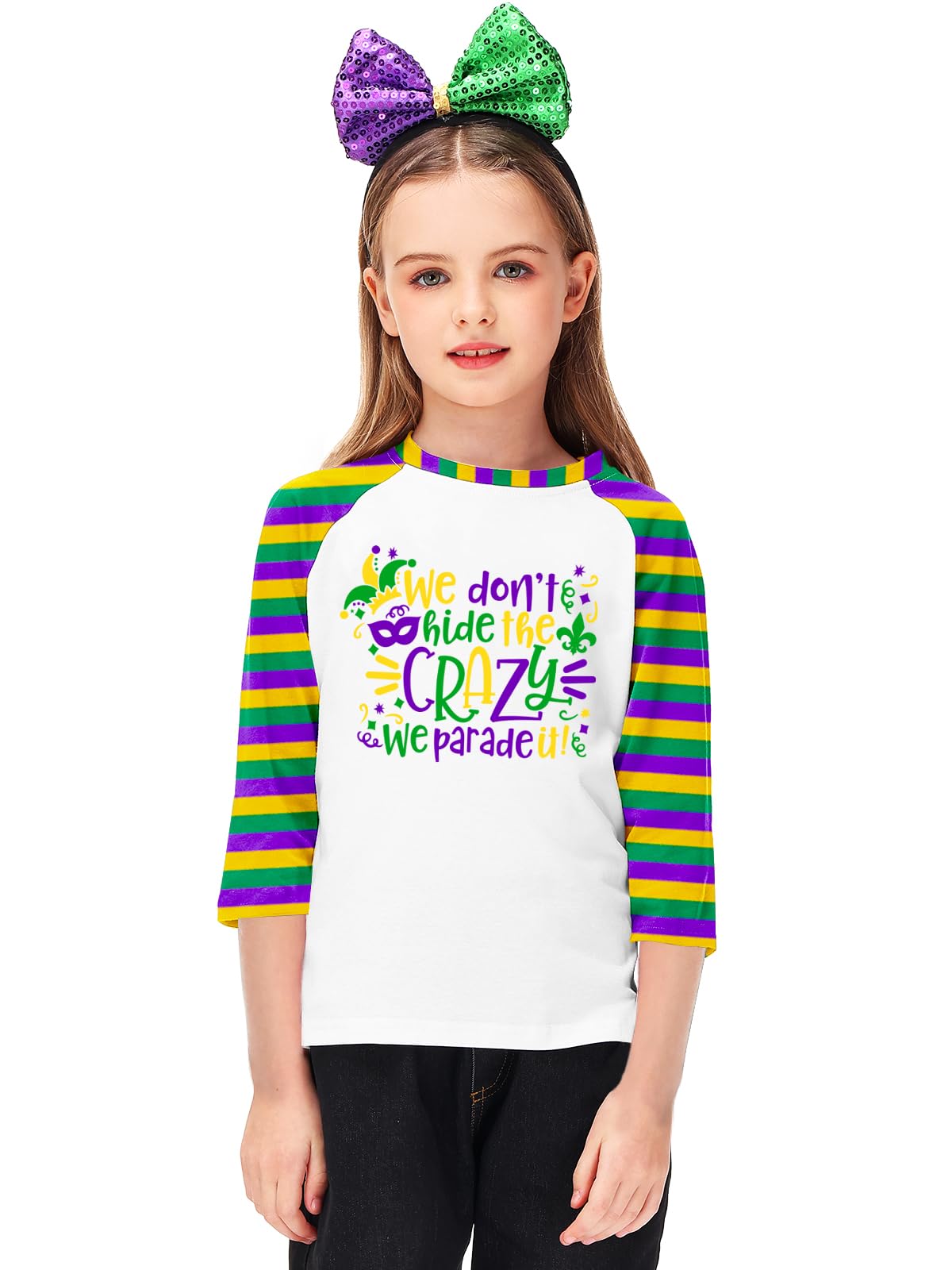 Boys Thanksgiving Shirts Girl's Raglan Sleeve Thankful Grateful Blessed Shirt Color Block Tee 11-12 Years