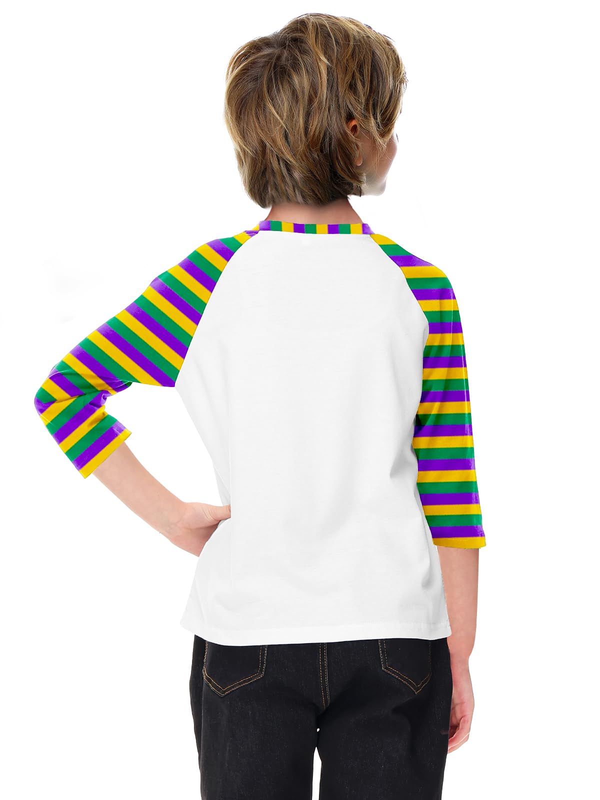 Boys Thanksgiving Shirts Girl's Raglan Sleeve Thankful Grateful Blessed Shirt Color Block Tee 11-12 Years
