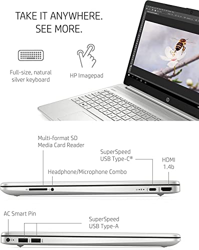 HP 15.6" Laptop, Intel Core i3-1115G4 Processor, Intel UHD Graphics, 15.6" HD LED Display, Online Meeting Ready, Wi-Fi and Bluetooth, HDMI, Windows 11 Home in S Mode (16GB RAM | 1TB SSD)