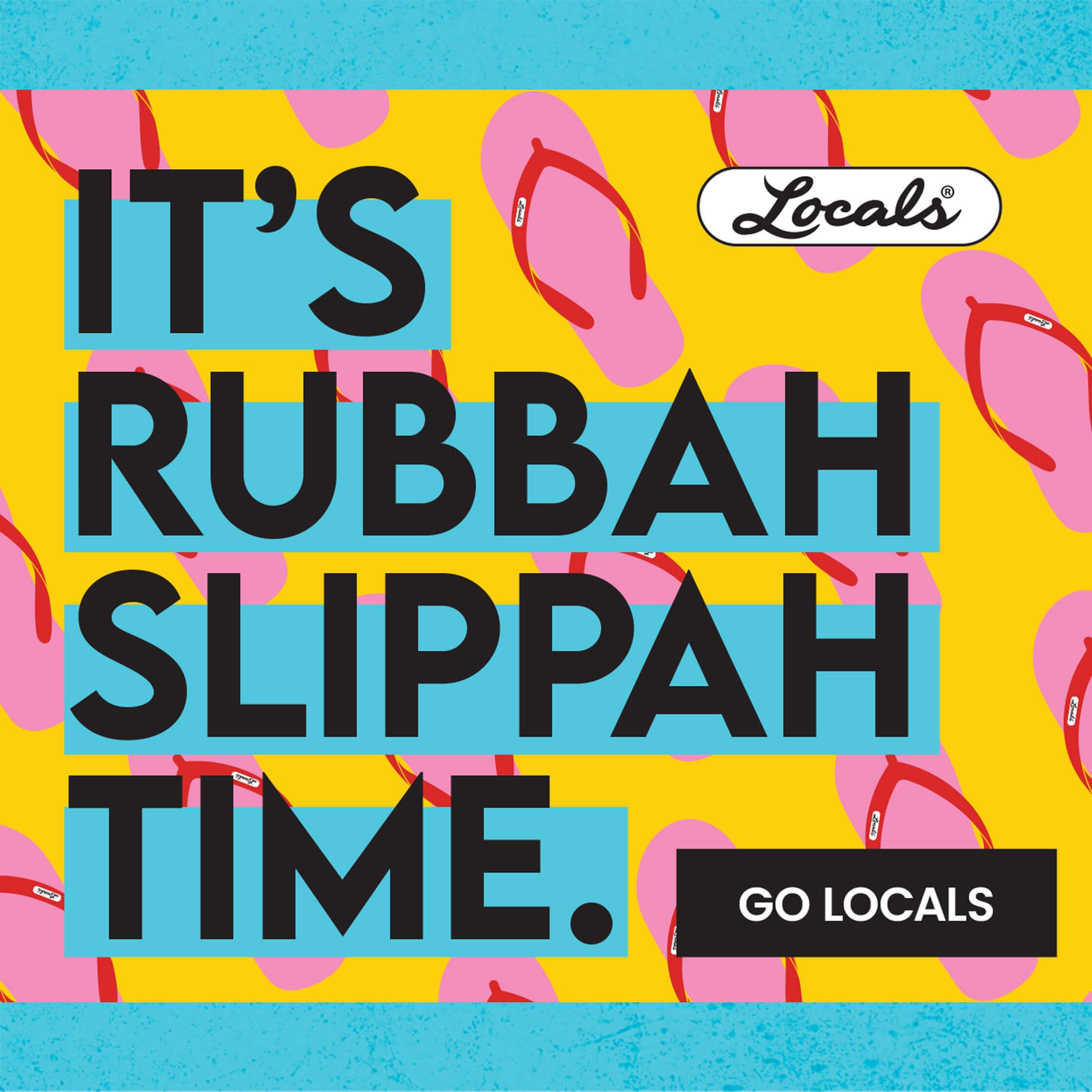 Locals Original Slippah, Translucent Turquoise Strap, 9-10 US Women / 8-9 US Men (Marked as Size 11)