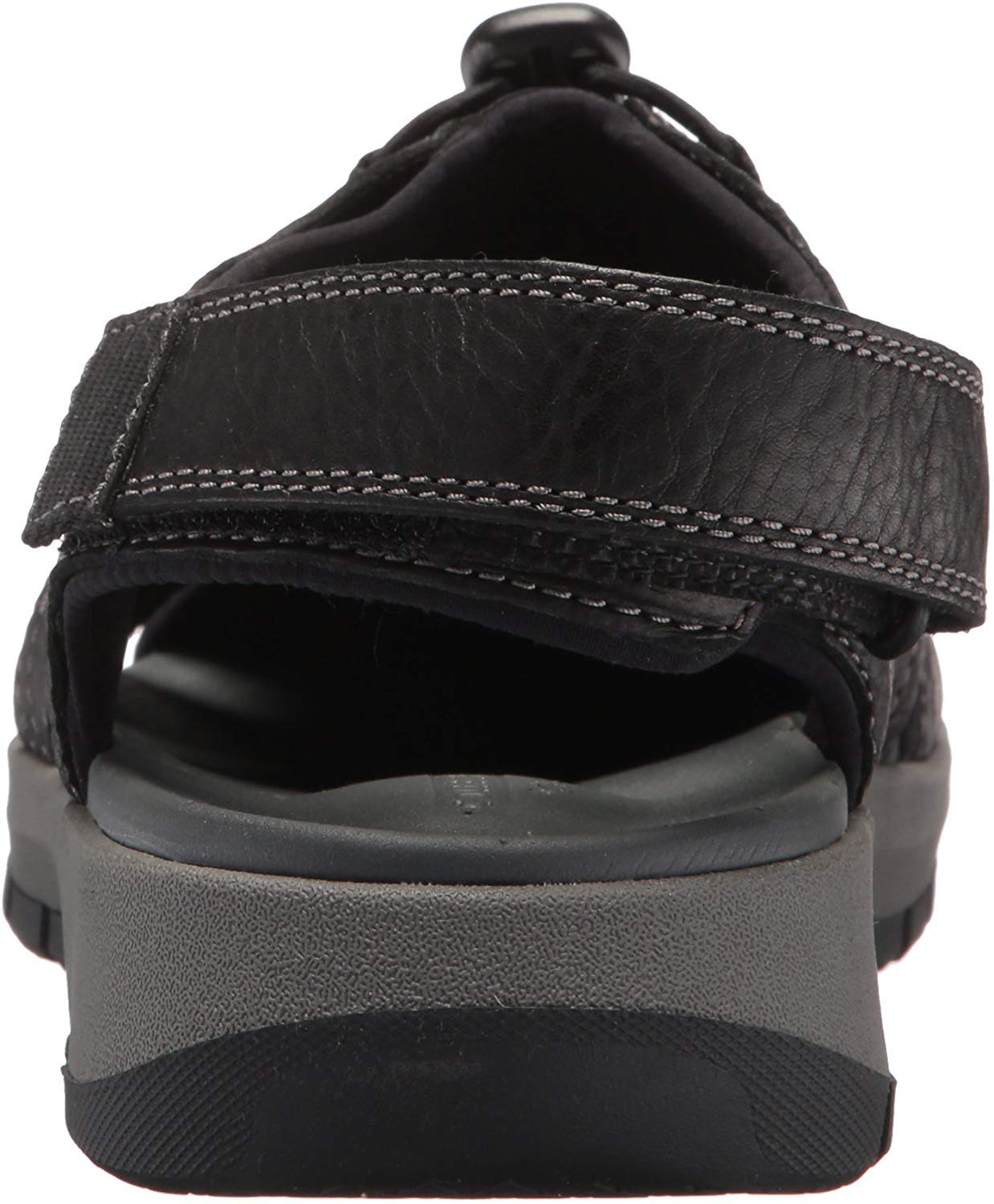Clarks Men's Brixby Cove Fisherman Sandal, Black Leather, 11 M US
