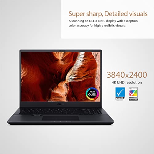 ASUS ProArt StudioBook Pro 16 OLED Laptop, 16β 3840x2400 OLED Display, Intel Xeon W-11955M, 64GB DDR4, 4TB PCIe SSD, Nvidia RTX A5000, Windows 11 Pro, W7600H5A-XH99, Star Black