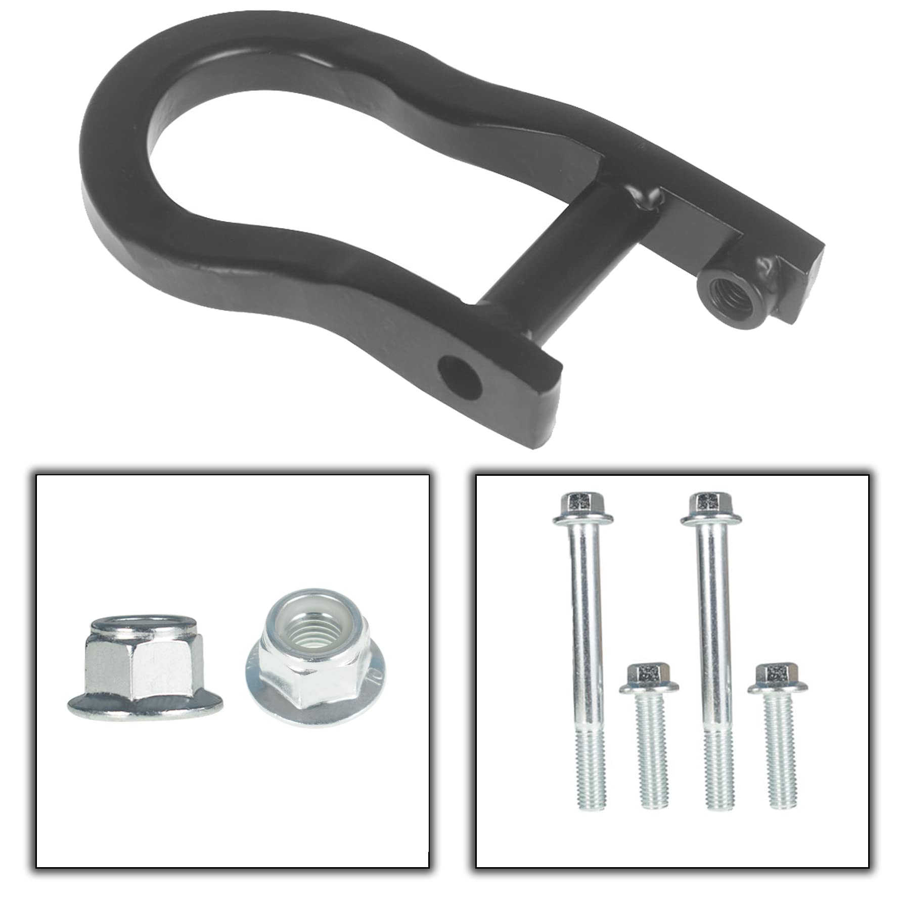 munirater 2PCS Tow Hooks Black Replacement for 2016-2018 Sierra 1500 and 2014-2018 Silverado 1500 84072463 Pair