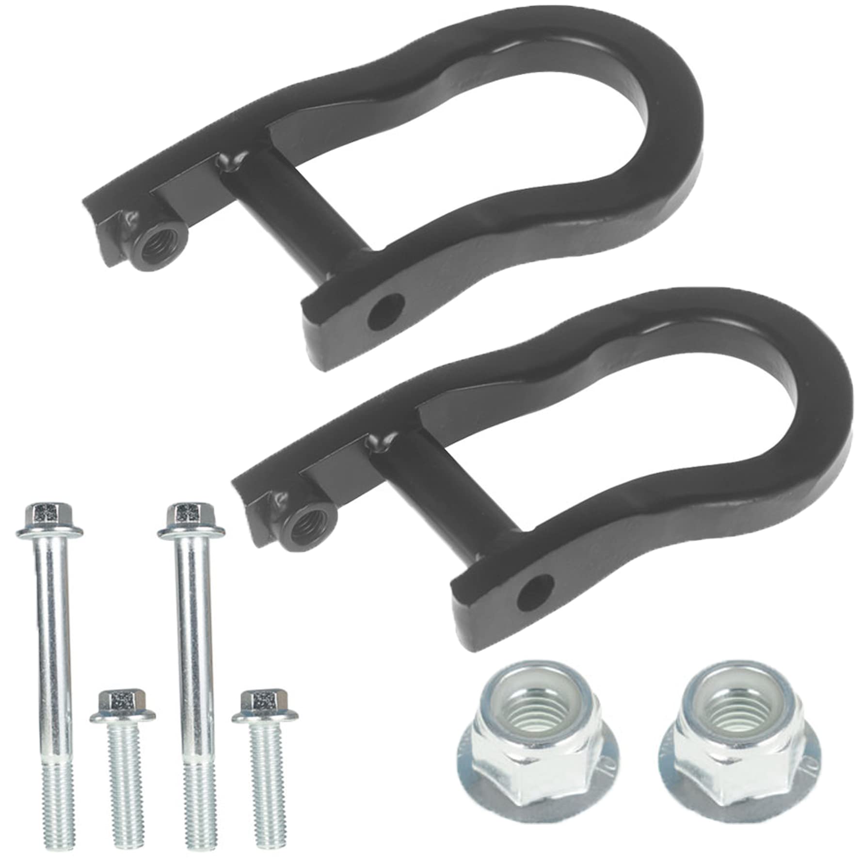 munirater 2PCS Tow Hooks Black Replacement for 2016-2018 Sierra 1500 and 2014-2018 Silverado 1500 84072463 Pair
