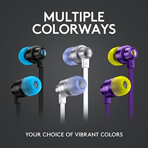 Logitech G333 Gaming Earphones with Dual Audio Drivers, in-line mic and Volume Control, Compatible with PC/PS/Xbox/Nintendo/Mobile with 3.5mm Aux or USB-C Port - White (Renewed)