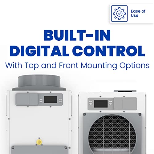 AprilAire E100C Pro 100-Pint Whole-House Dehumidifier with Castors, Energy Star Certified, Commercial-Grade Whole-Home Dehumidifier for Basement, Crawlspace, or Whole House up to 5,500 sq. ft.