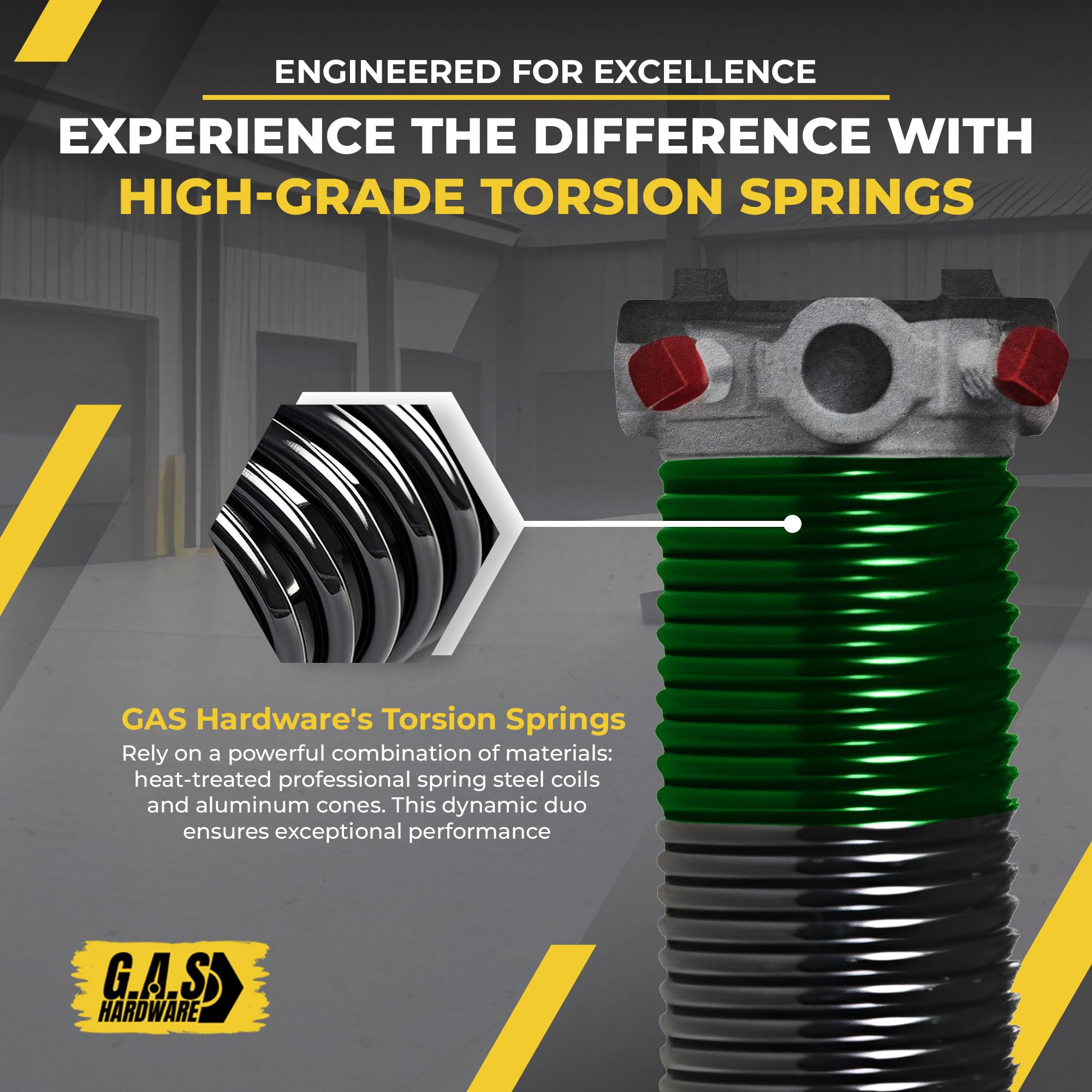 Garage Door Torsion Spring 243x2x30 for Right Side of Garage Door - Torsion Spring for Garage Door Repair Precision E-Coating 5-Year Warranty Minimum 30,000 Cycles (Black Cone)