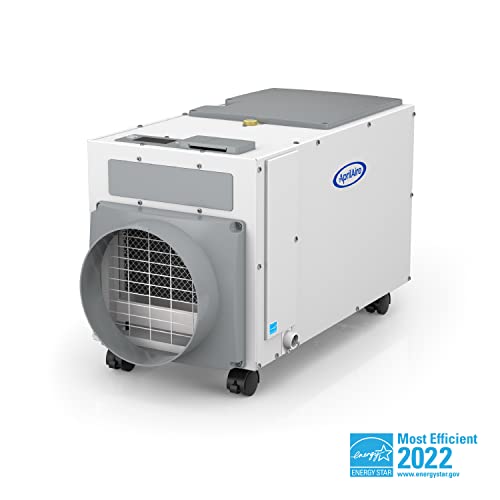 AprilAire E100C Pro 100-Pint Whole-House Dehumidifier with Castors, Energy Star Certified, Commercial-Grade Whole-Home Dehumidifier for Basement, Crawlspace, or Whole House up to 5,500 sq. ft.