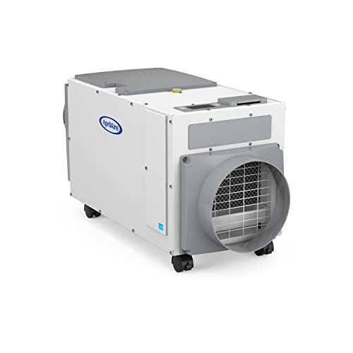 AprilAire E100C Pro 100-Pint Whole-House Dehumidifier with Castors, Energy Star Certified, Commercial-Grade Whole-Home Dehumidifier for Basement, Crawlspace, or Whole House up to 5,500 sq. ft.