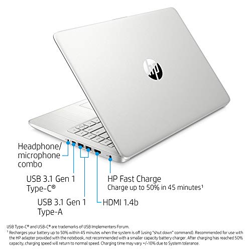 2022 Newest HP 14 Laptop, 14" HD IPS Display, AMD Ryzen 3 3250U Processor, AMD Radeon Graphics, 16GB RAM, 1TB SSD, USB Type-C, HDMI, Long Battery Life Up to 10 Hours, Windows 11 + Microfiber Cloth