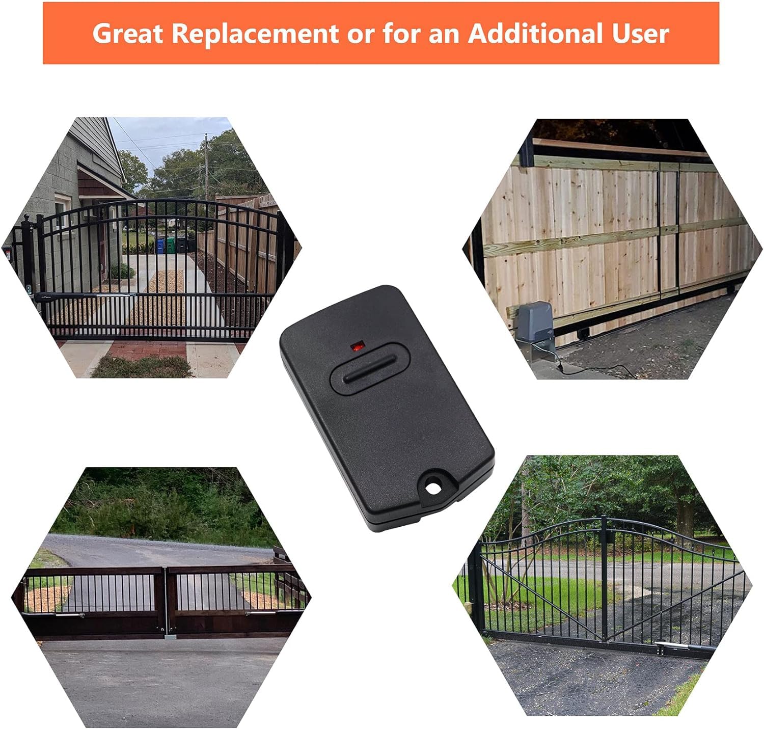 RB741 for Mighty Mule Gate Opener Remote, 318MHZ Gate Remote Control for GTO Gate Openers, 9 Dip FM135 Gate Transmitter for MM371W MM572W etc. Gate Clicker Garage Door Entry Controller (5 Pack)