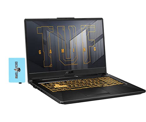 ASUS TUF A17 17.3" 144Hz FHD IPS Gaming Laptop (AMD Ryzen 7 4800H 8-Core, 64GB RAM, 2x2TB PCIe SSD RAID 1 (2TB), GeForce RTX 3050 4GB, Backlit KB, WiFi 6, BT 5.2, RJ-45, Webcam, Win 11 Pro) w/Hub