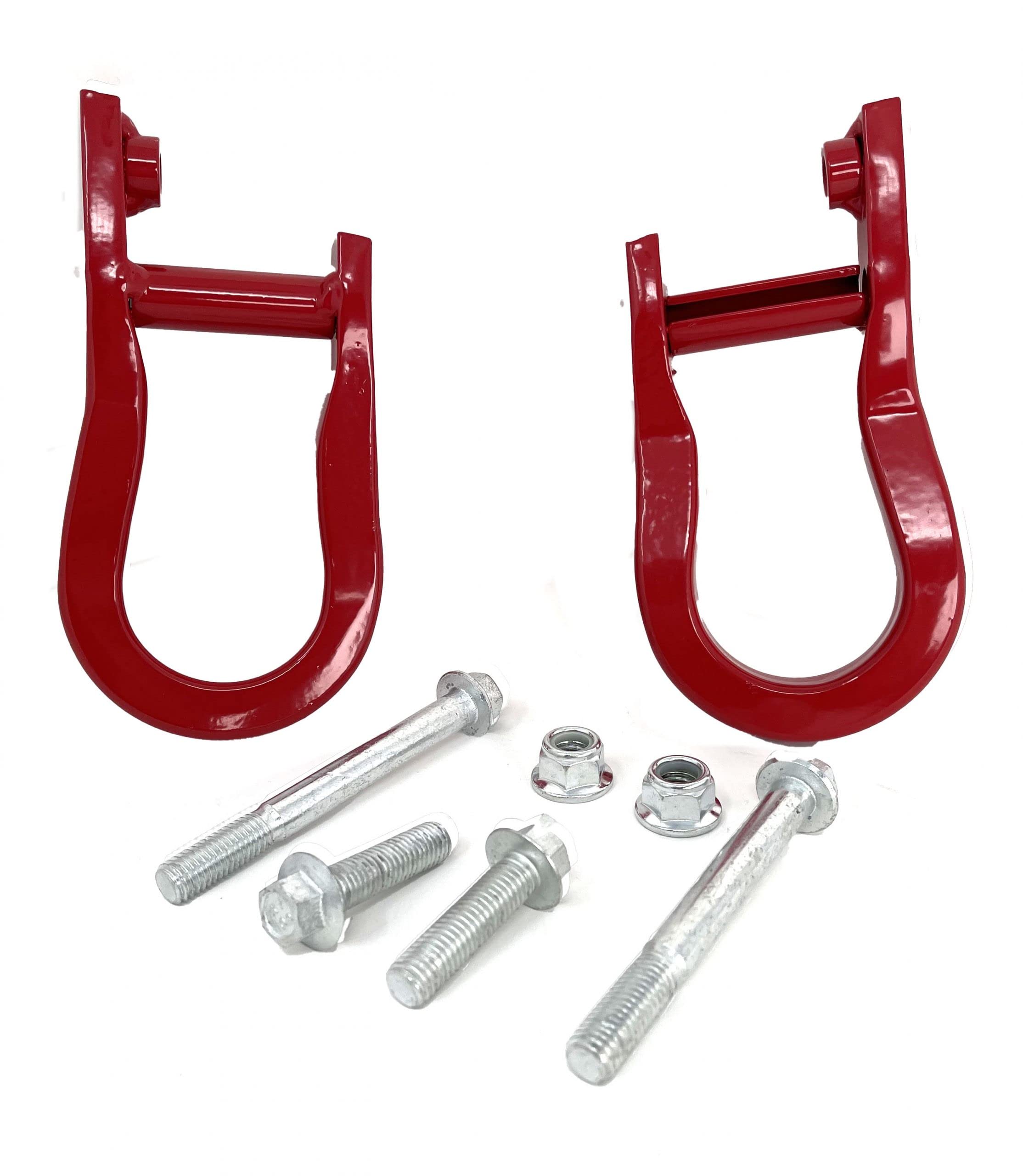 Red Tow Hooks Pair Compatible with 2007-2019 Chevy Silverado tow hooks GMC Sierra 1500 Recovery Hooks Replaces OE# 84192871