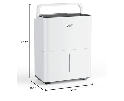 DuraComfort Dehumidifiers For Home With Hose,Up to 1000 Sq.Ft Dehumidifier for Basement Bedroom Bathroom,Suitable for various small rooms,white