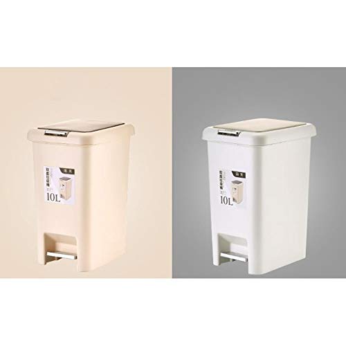 Adaap Step-On Lid Trash Can for Home Kitchen and Bathroom Garbage Trash Can Brushed Rectangular Garbage Bin 10 Gallon,Coffee(A100659vdf)