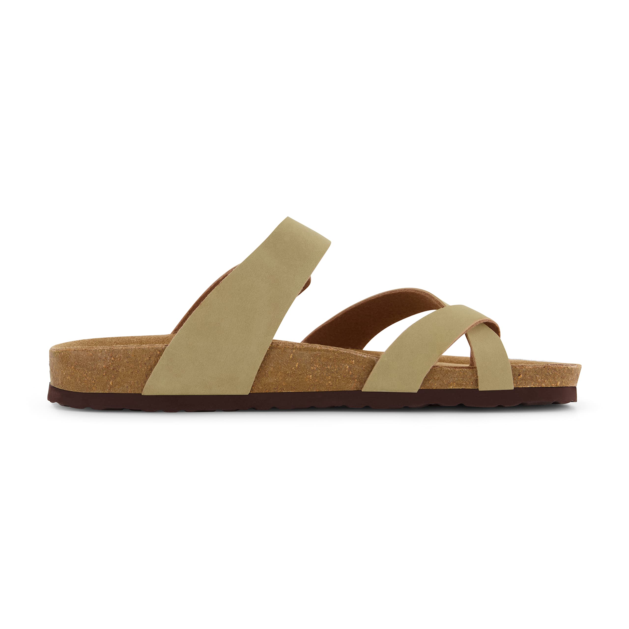 CUSHIONAIRE Men's Luna-M Cork footbed Sandal with +Comfort, Taupe Nubuck 12