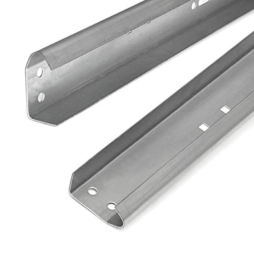 Garage Door Vertical Track Replacement – Set of Left and Right for 7 Foot Tall - Galvanized Steel Hardware Door Rails for Residential/Light Commercial Side Tracks for 2-inch Rollers