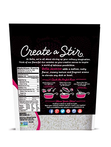 Della Gourmet Jasmine White Rice - All-Natural, Fat & GMO Free (28 oz), Pack of 6