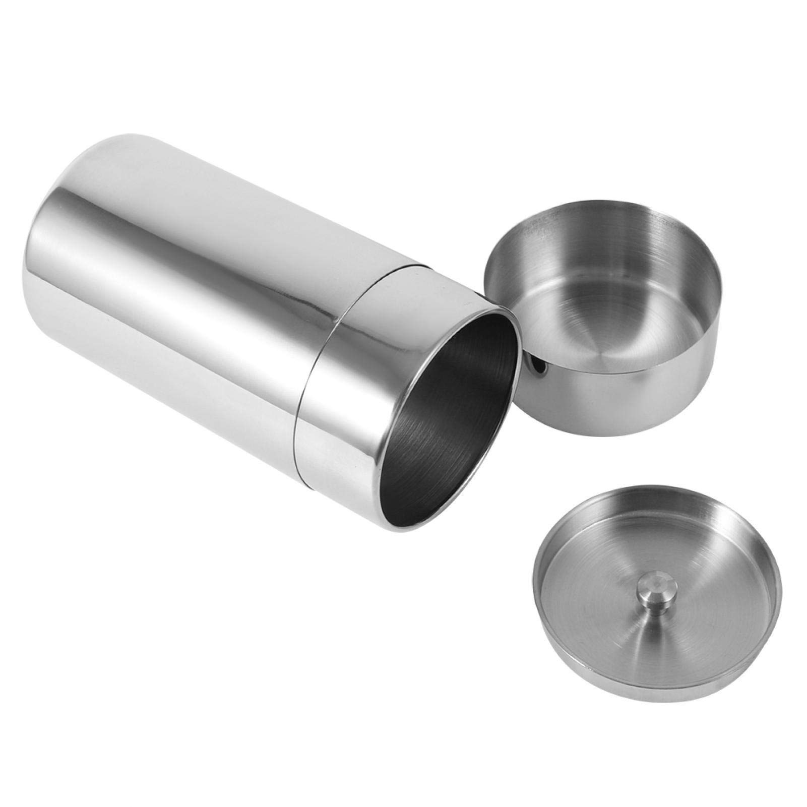 Tyenaza Tea Canister, Double Seal Stainless Steel Tea Tin Canister with Airtight Double Lids for Loose Tea Coffee Candy Herbs and Spices Storage(l)