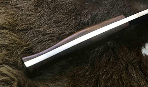 DKONLY-BLADES USA: 15" Custom Handmade D2 Steel Full Tang Hunting Almogovar Camp Knife with Rose Wood Handle & Leather Sheath (AM76)