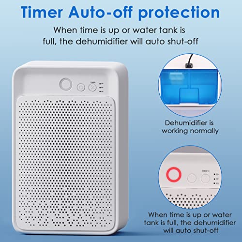 Otwics Dehumidifier for Bathroom, 35oz Dehumidifiers for Room, Dehumidifiers for Home with Timer Auto Shut Off, Portable Small Quiet Dehumidifier for Bedroom, Basement, Closet