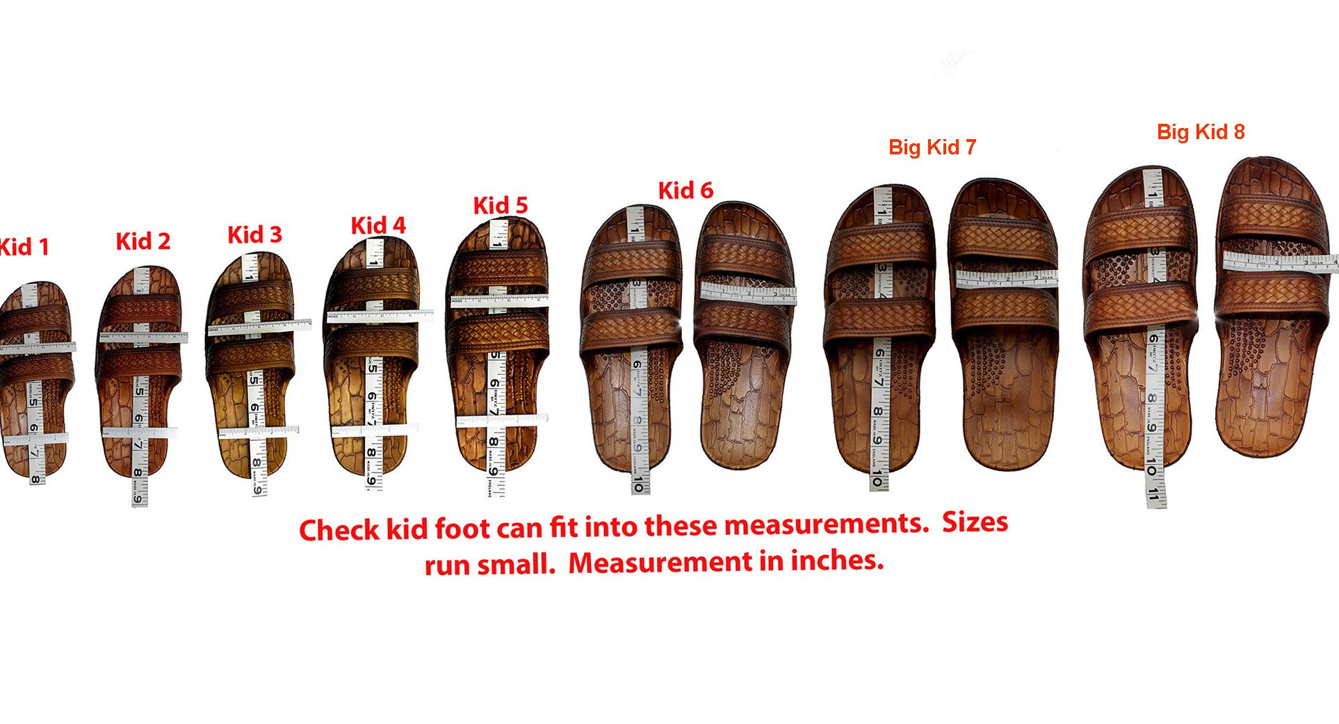 Hawaii Brown and Black Jesus sandals. (These kid sandals run 2 sizes smaller than US kid sizes) (Little Kid/Big Kid) (Kid 6, Brown)