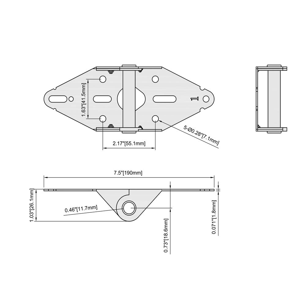 HOME MASTER HARDWARE 1-3/4" Nylon Garage Door Rollers 12 Pack + 4 Pack Garage Door Hinge Heavy Duty 14 Gauge Steel #1